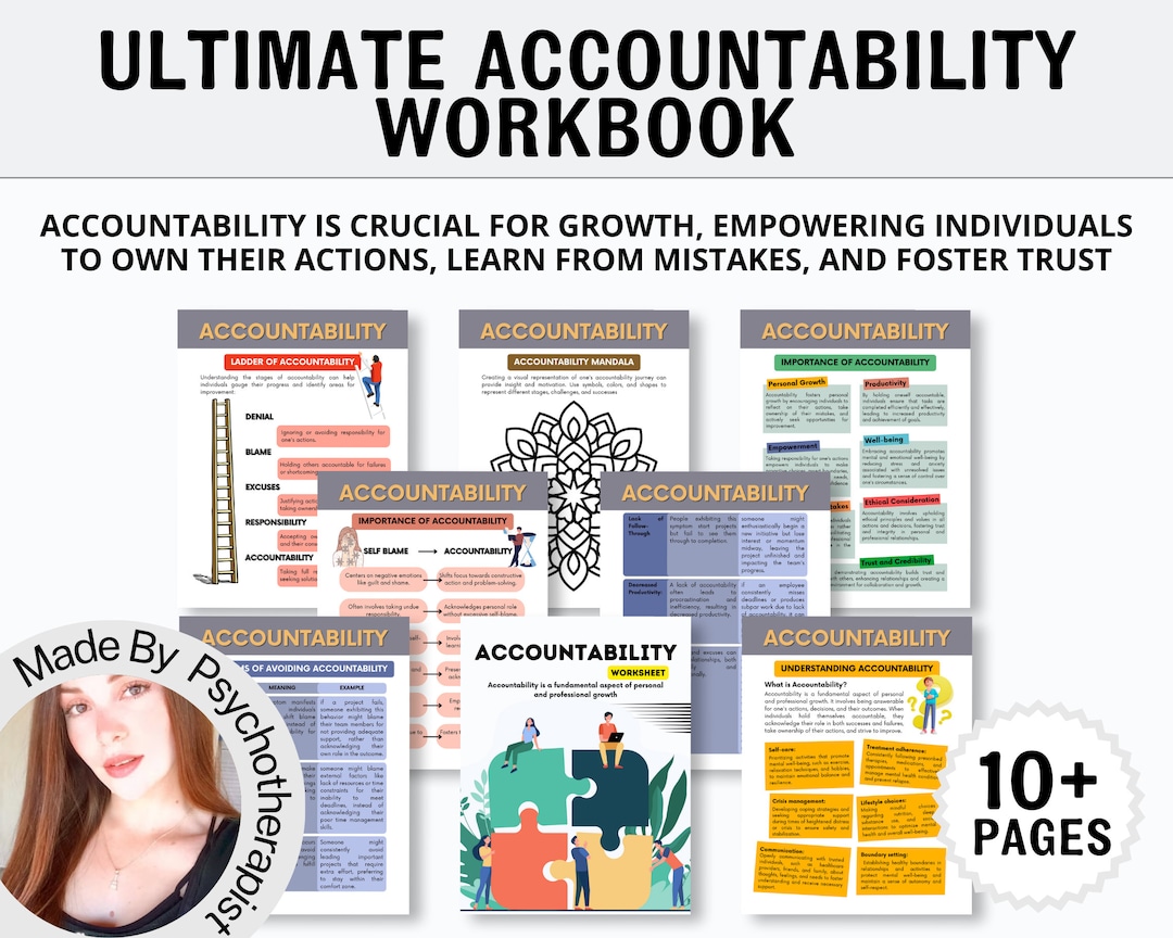 Accountability Worksheets - Self-blame Vs Accountability ...