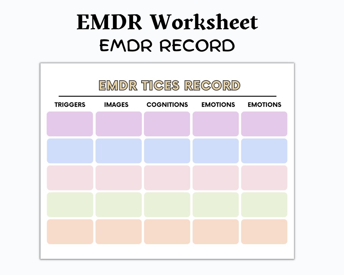 EMDR Scripts & EMDR Worksheets EMDR Tools, Emdr Resources for Phases 1 ...