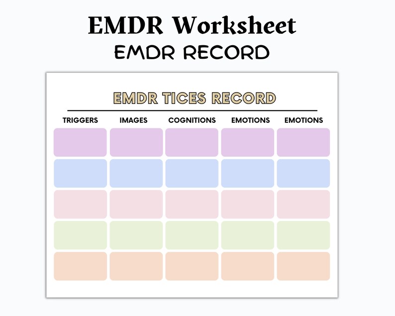 EMDR Scripts & EMDR Worksheets EMDR Tools, Emdr Resources for Phases 1 ...