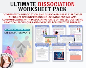 Dissociation Worksheets Workbook Dissociation Therapy Journal ...