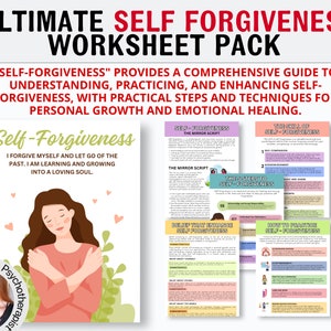 Ultimate Self Forgiveness Worksheet Package, Self Love, Self Growth ...