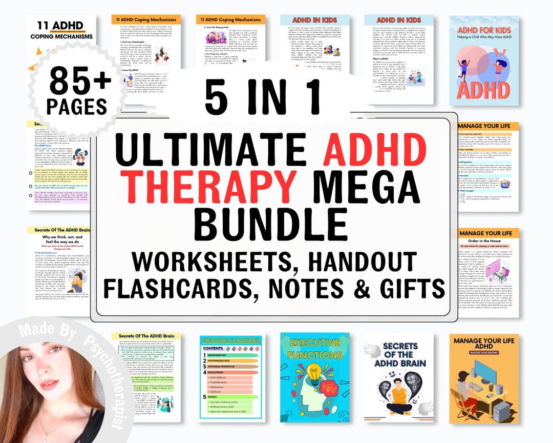 Adhd-executive Functioning Worksheet Bundle for Kids, Time Management ...