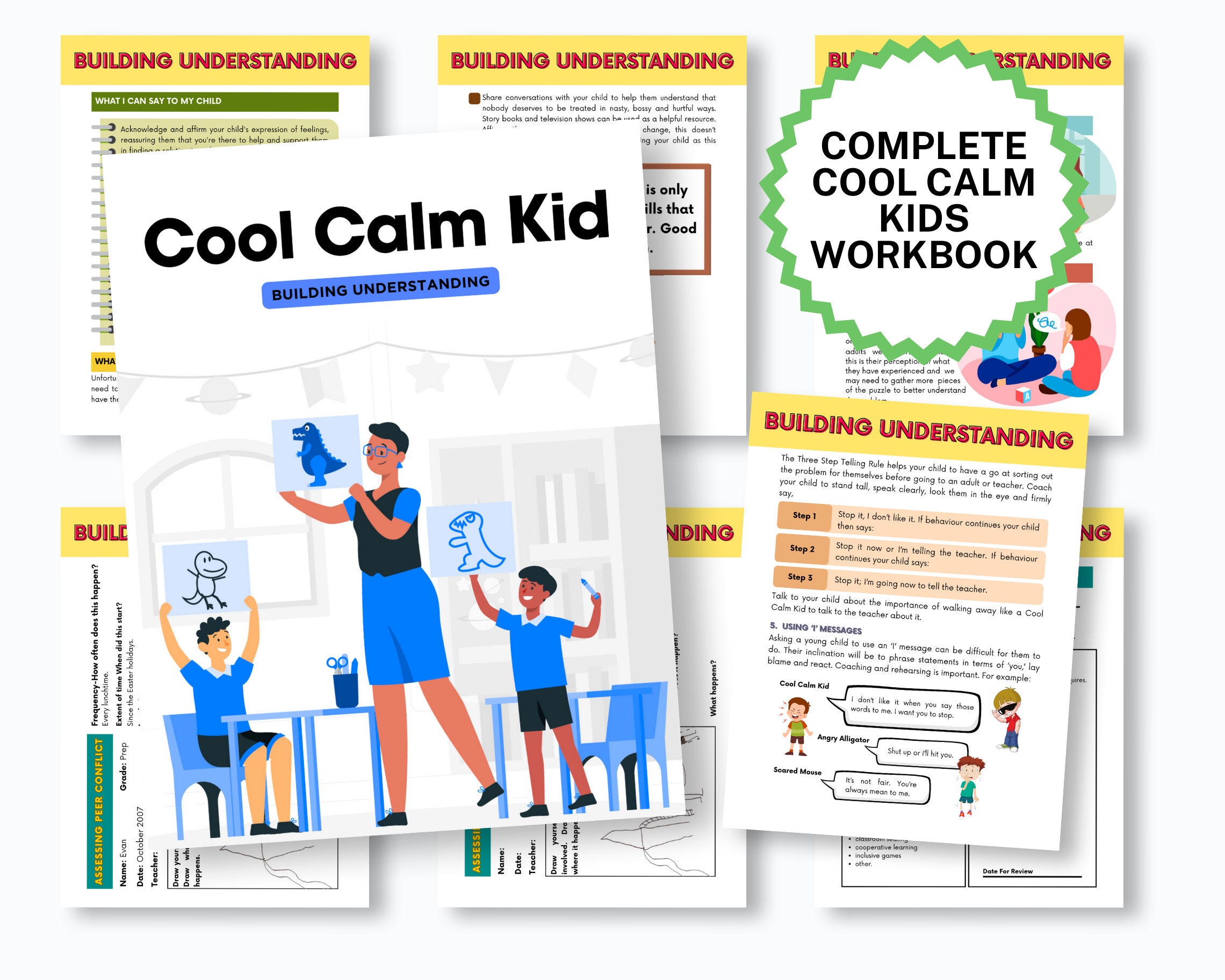 Cool and Calm Kids Coping Skills Worksheet, Therapy Worksheets, School ...