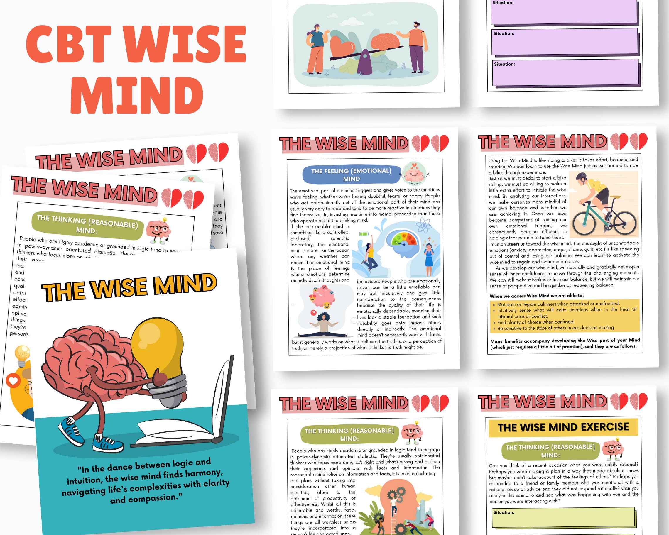 The Wise Mind Dialectical Behavioral Therapy Bundle Education and ...