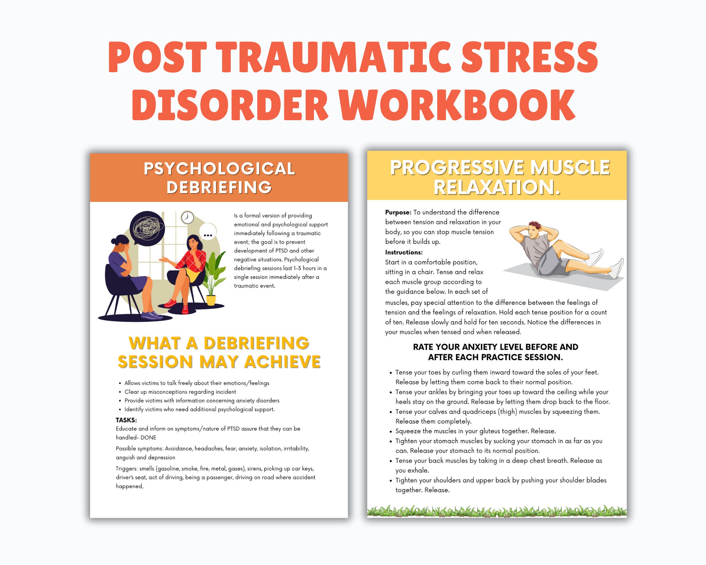 PTSD Workbook: C-PTSD Worksheets, Trauma Therapy, Complex PTSD ...