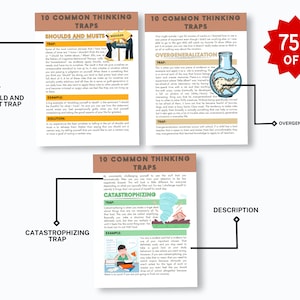 Common Thinking Trap. Worksheet for Analyzing Thoughts and Identifying ...