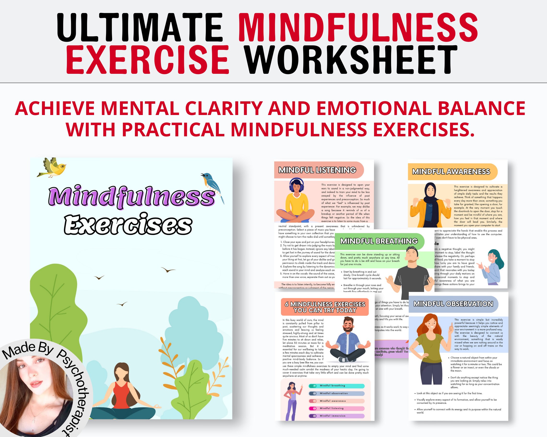 Guided Mindfulness Exercise, Breathing Exercises, Mental Wellness Tips ...