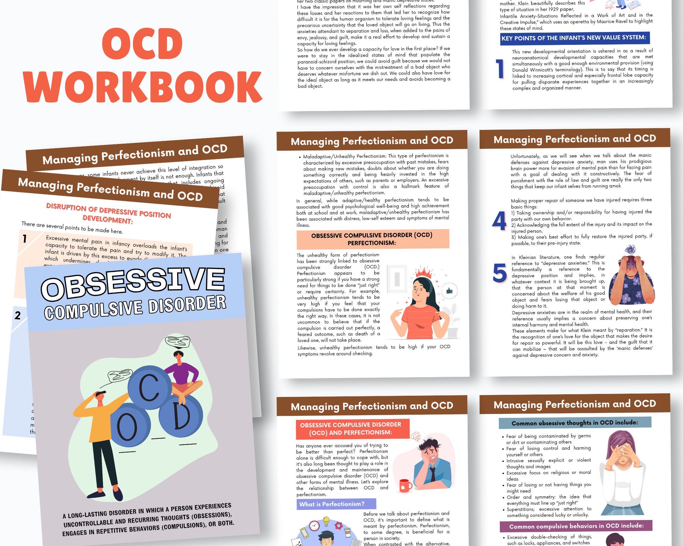 Ultimate OCD Therapy Worksheets Bundle, CBT, Obsessive Compulsive ...