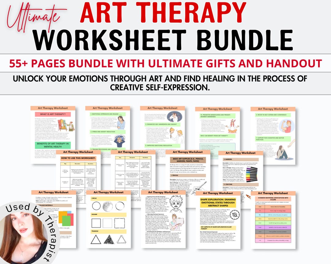 Art Therapy Worksheet for Mental Health School Counselor Psychologist ...