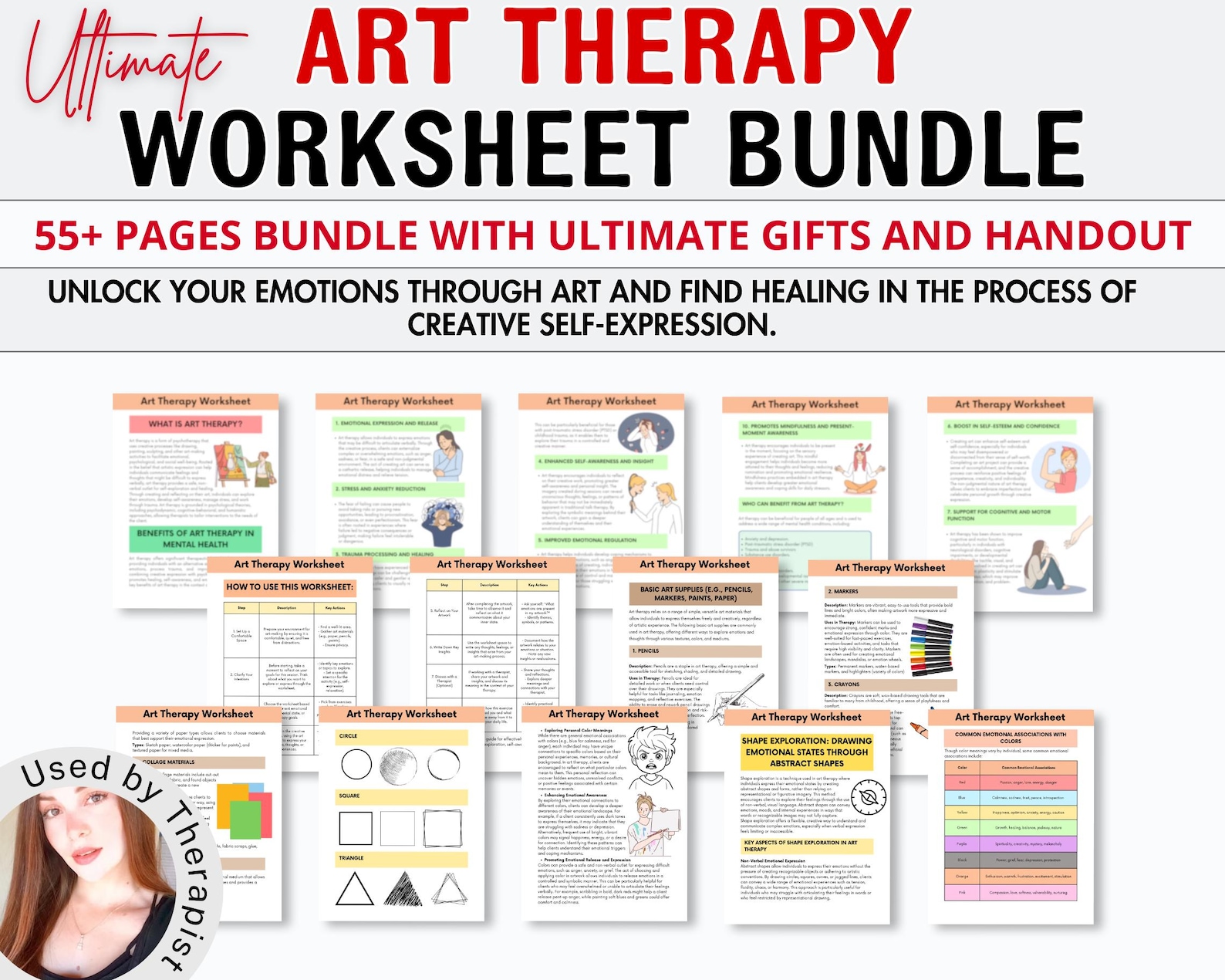 Art Therapy Worksheet for Mental Health School Counselor Psychologist ...