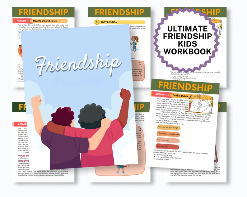 Social Skills, Friendship Kids PRINTABLE Worksheets SEL Assertive ...