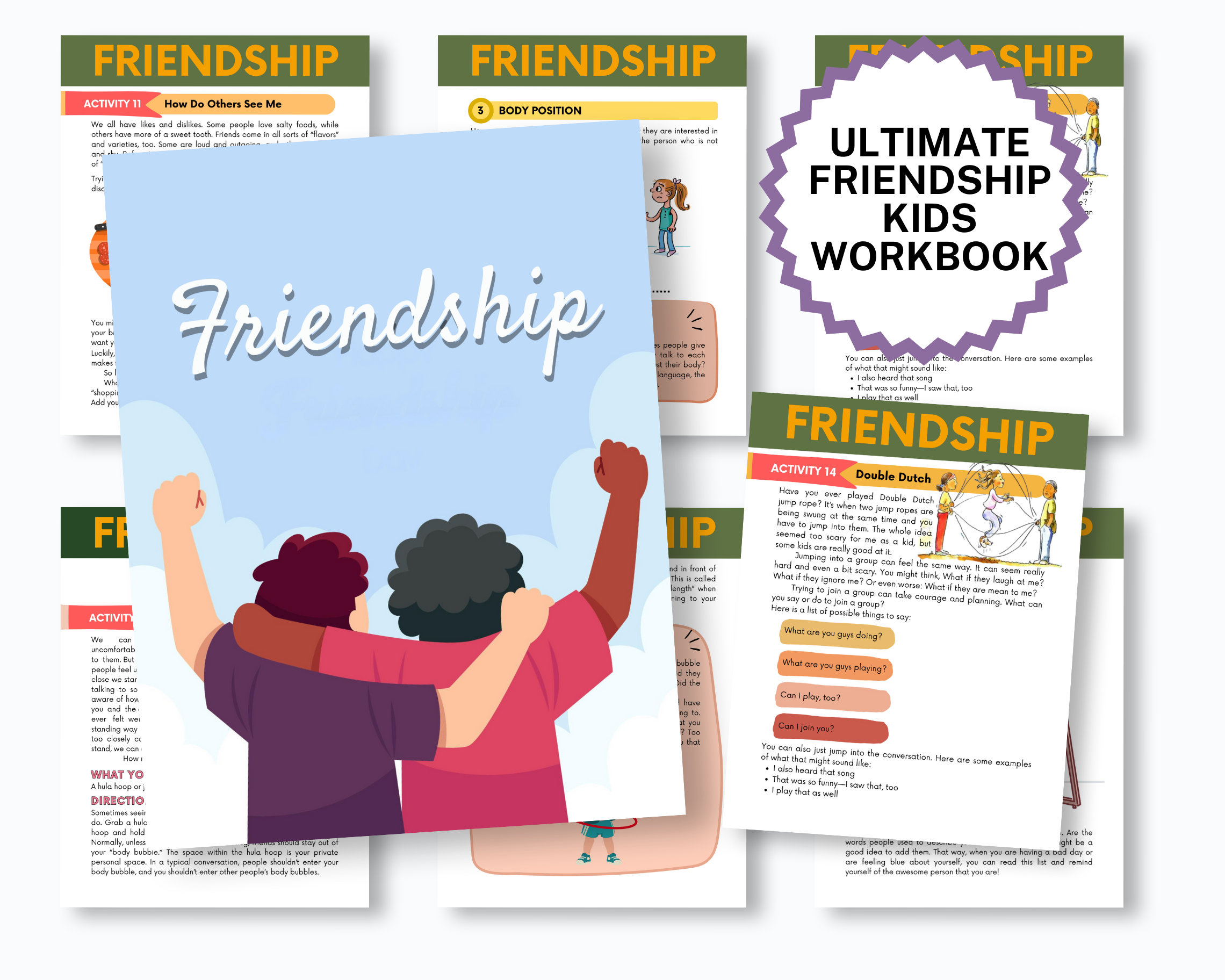 Social Skills, Friendship Kids PRINTABLE Worksheets SEL Assertive ...