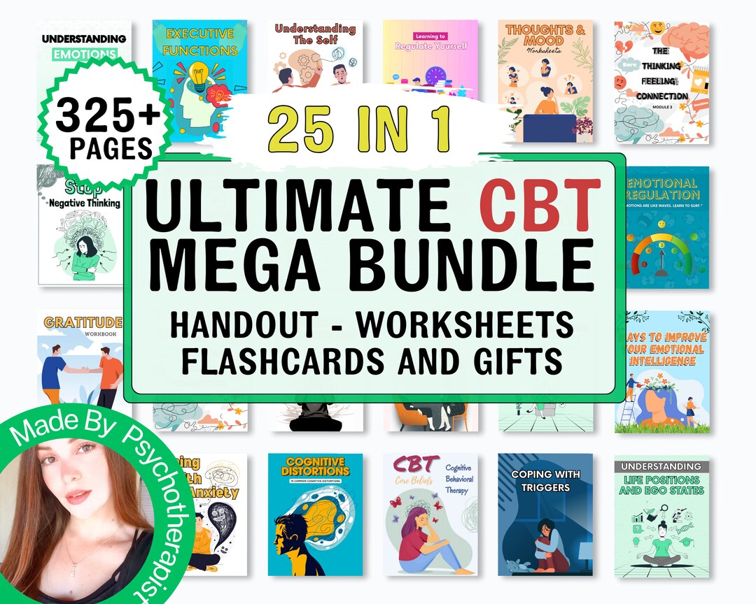 CBT Worksheets Bundle CBT Interventions for Teens and Adults, CBT ...