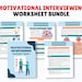 Motivational Interviewing Worksheet Bundle, MI Therapy Toolbox for ...