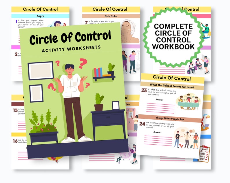 Circle of Control, Therapy Worksheets, Things I Can Control, Worry Book ...