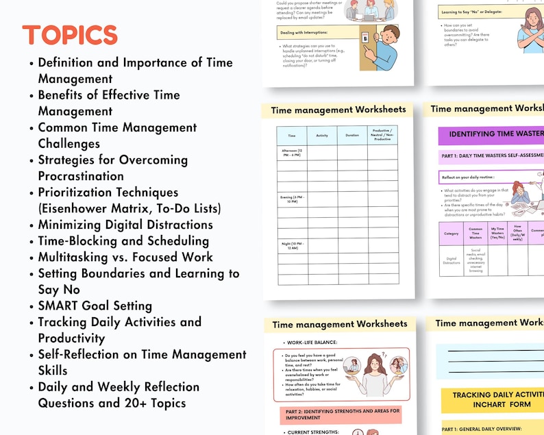 Time Management Worksheets, Time Management Skills, Therapy Worksheets ...