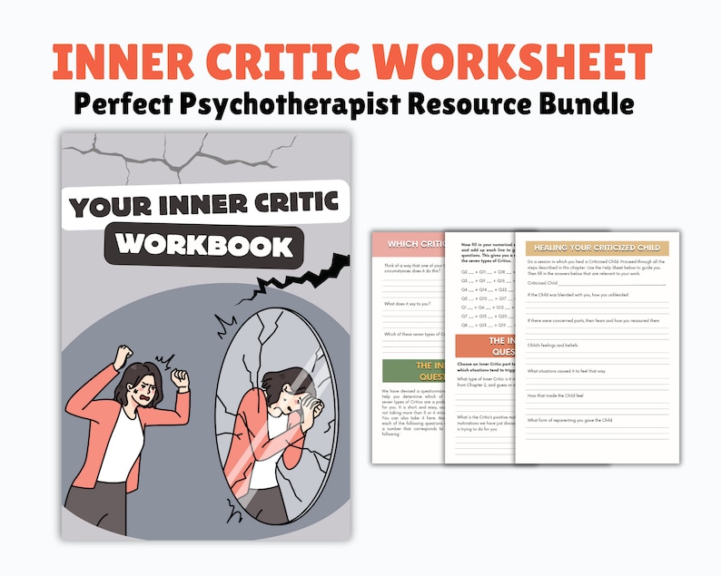 Inner Critic, Self Esteem Worksheet, Self Help, Therapy Worksheets ...