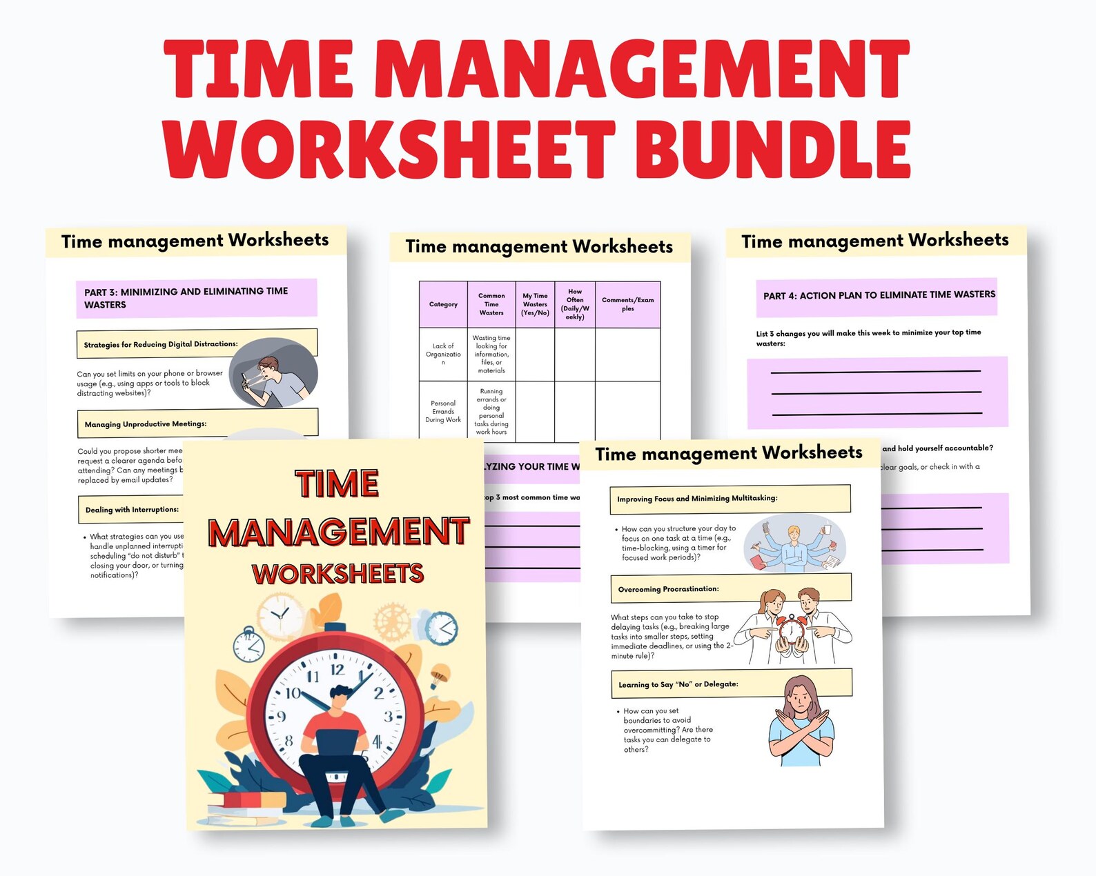 Time Management Worksheets, Time Management Skills, Therapy Worksheets ...