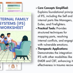 IFS Workbook, Internal Family Systems Worksheets Workbook Cheat Sheets, Parts Mapping, Self Work ...