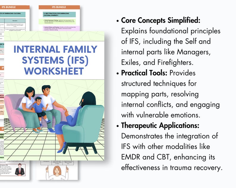 IFS Workbook, Internal Family Systems Worksheets Workbook Cheat Sheets ...
