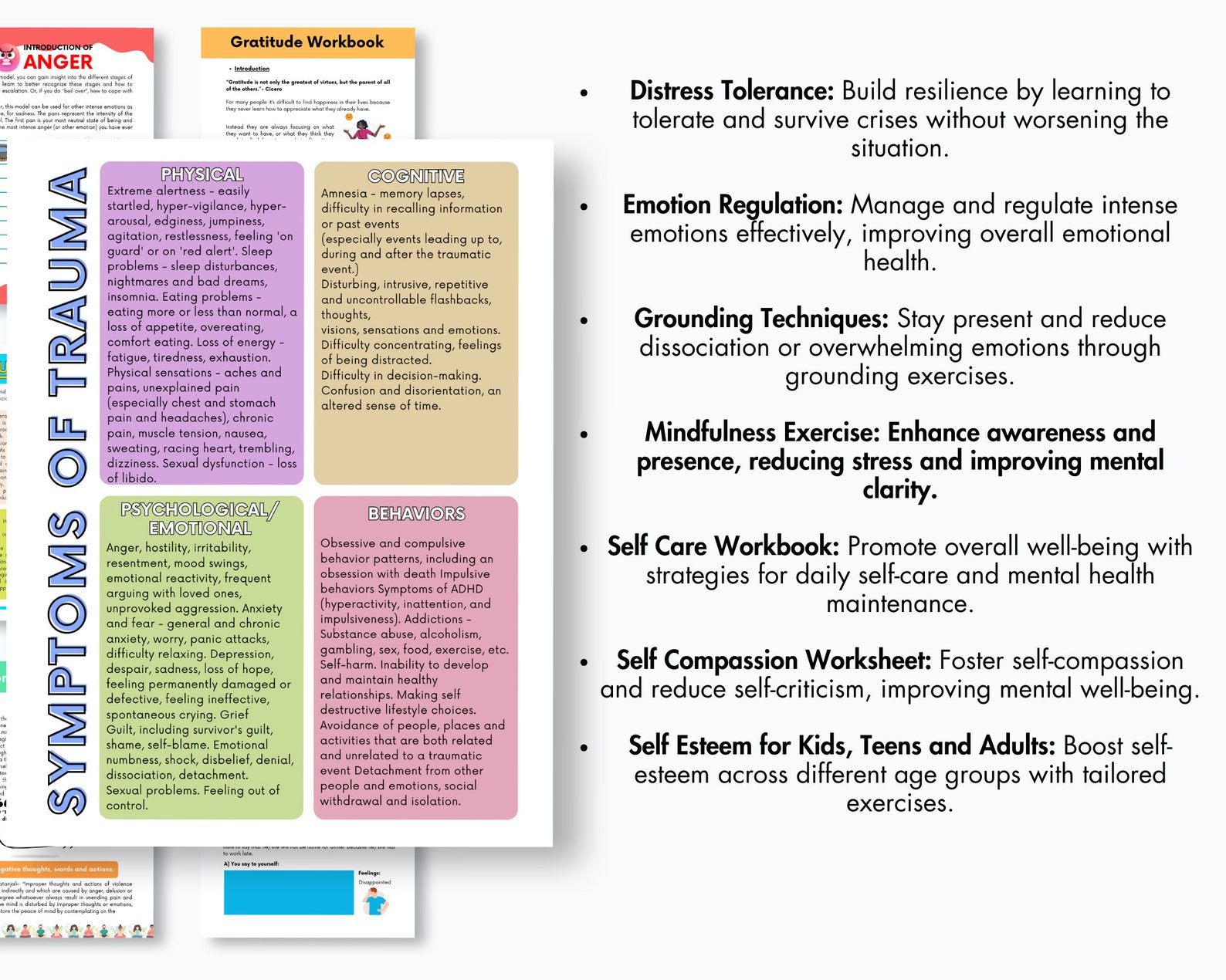 Therapy Worksheet Bundle, Psychology Resources, Inner Critic ...