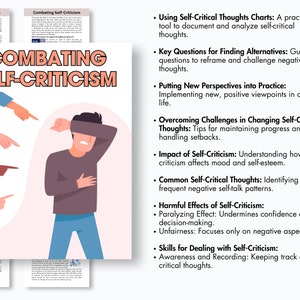 Combating Self Criticism Worksheet, Therapy Worksheet, Cbt Worksheets ...