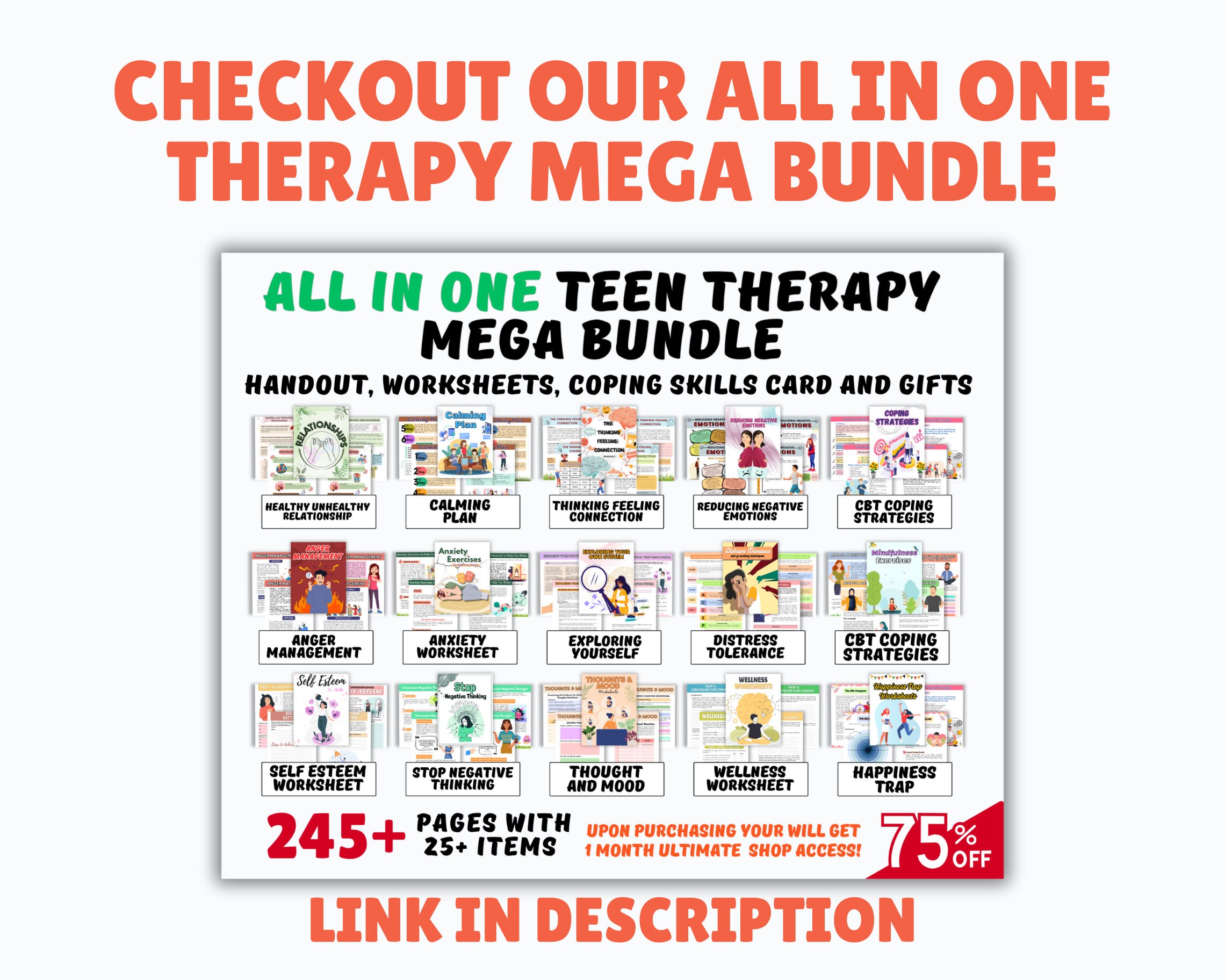 Coping Skills Strategies Printable, Therapy Worksheets, Anxiety Coping ...