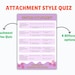 Attachment Styles Quiz, Adult Attachment Styles, Attachment Worksheet ...