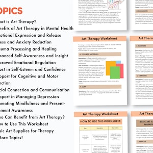 Art Therapy Worksheet for Mental Health School Counselor Psychologist ...