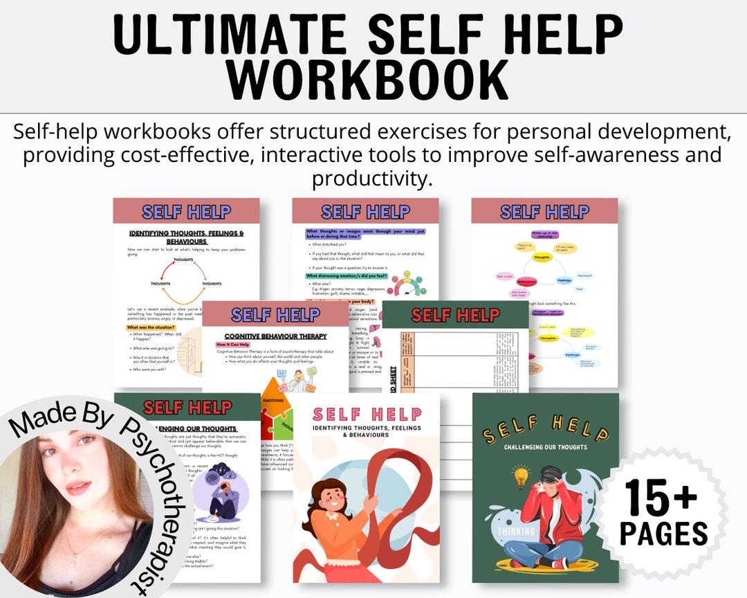 The Self-help Workbook: Therapy Worksheet, Personal Growth, Self ...