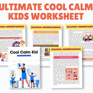 Cool and Calm Kids Coping Skills Worksheet, Therapy Worksheets, School ...