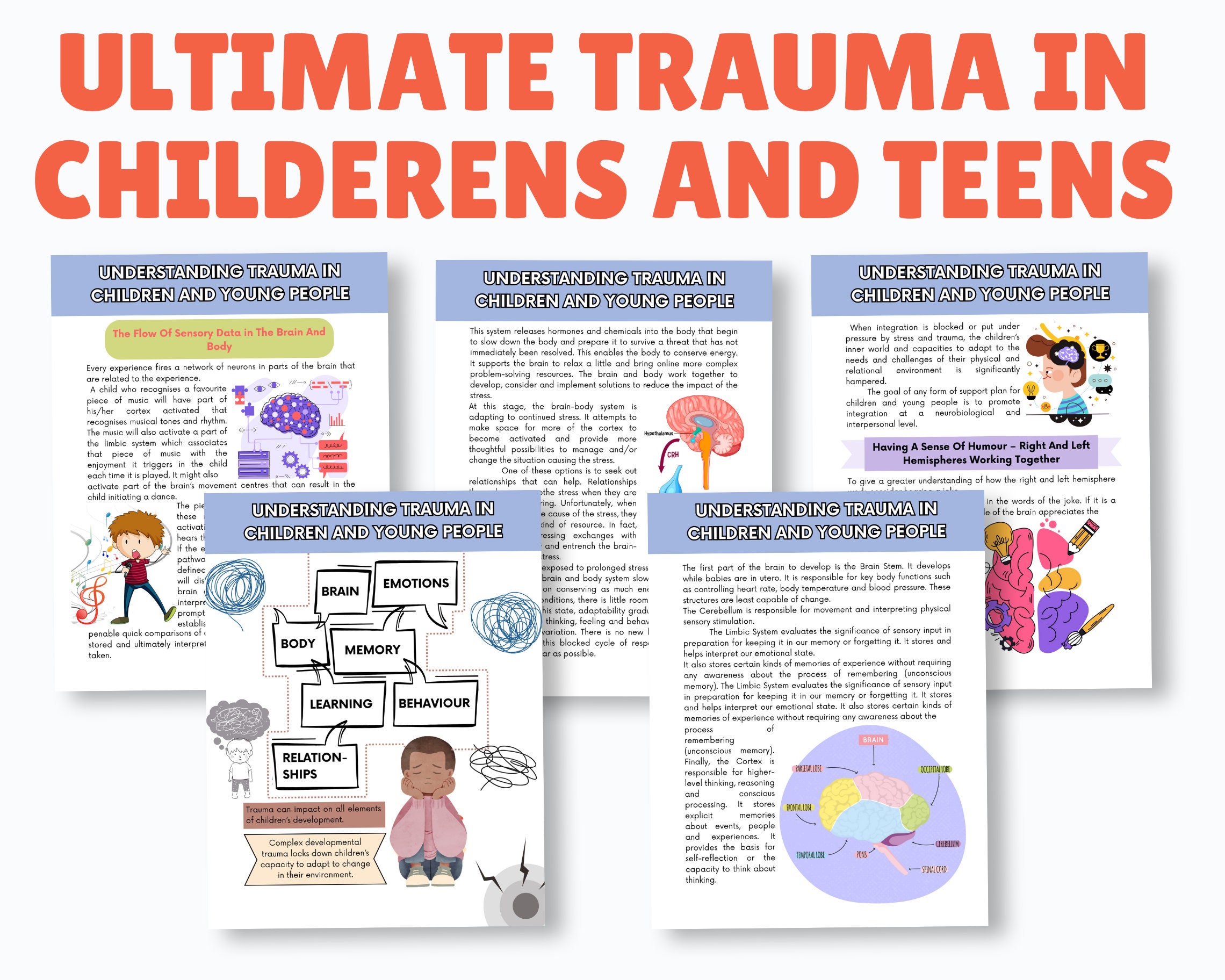 Ultimate Child Trauma Therapy Worksheets, Trauma Therapy Bundle, Trauma ...