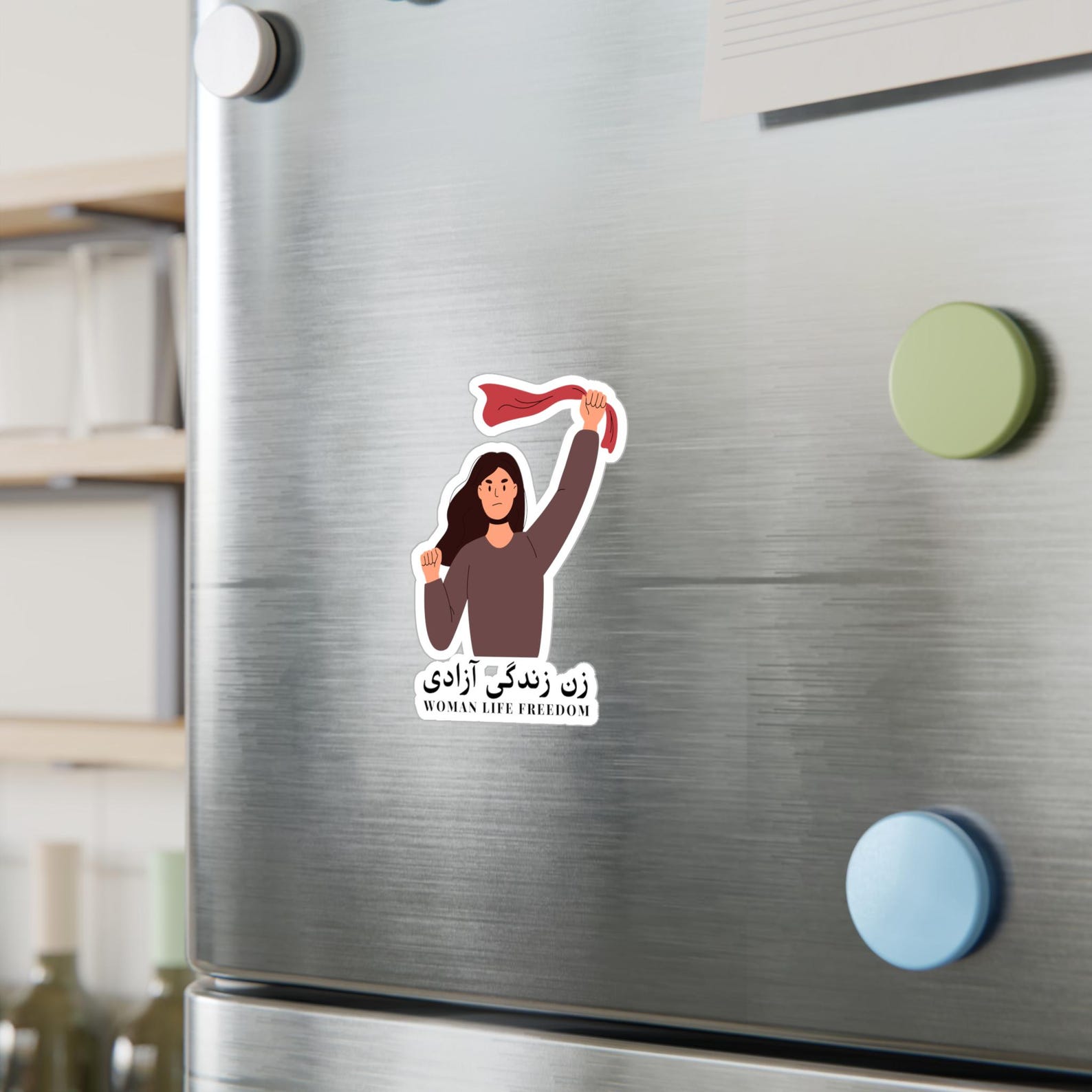 Zan Zendegi Azadi Sticker, Mahsa Amini, Women Life Freedom, Farsi ...