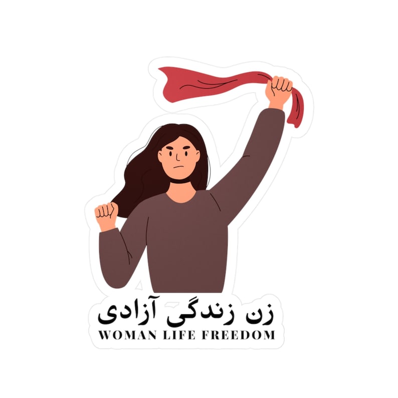Zan Zendegi Azadi Sticker, Mahsa Amini, Women Life Freedom, Farsi ...