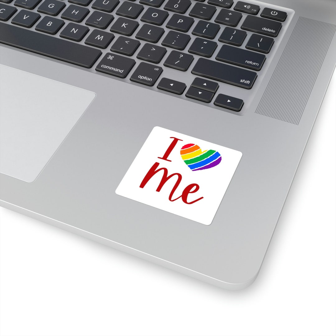 I Heart Me Square Stickers, Valentine's Day Gift Idea, Rainbow, Love ...