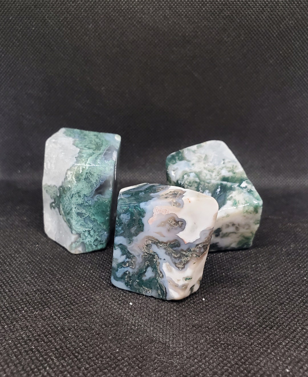 Natural Moss Agate Freeform, Moss Agate Gusher, Moss Agate Free Form ...