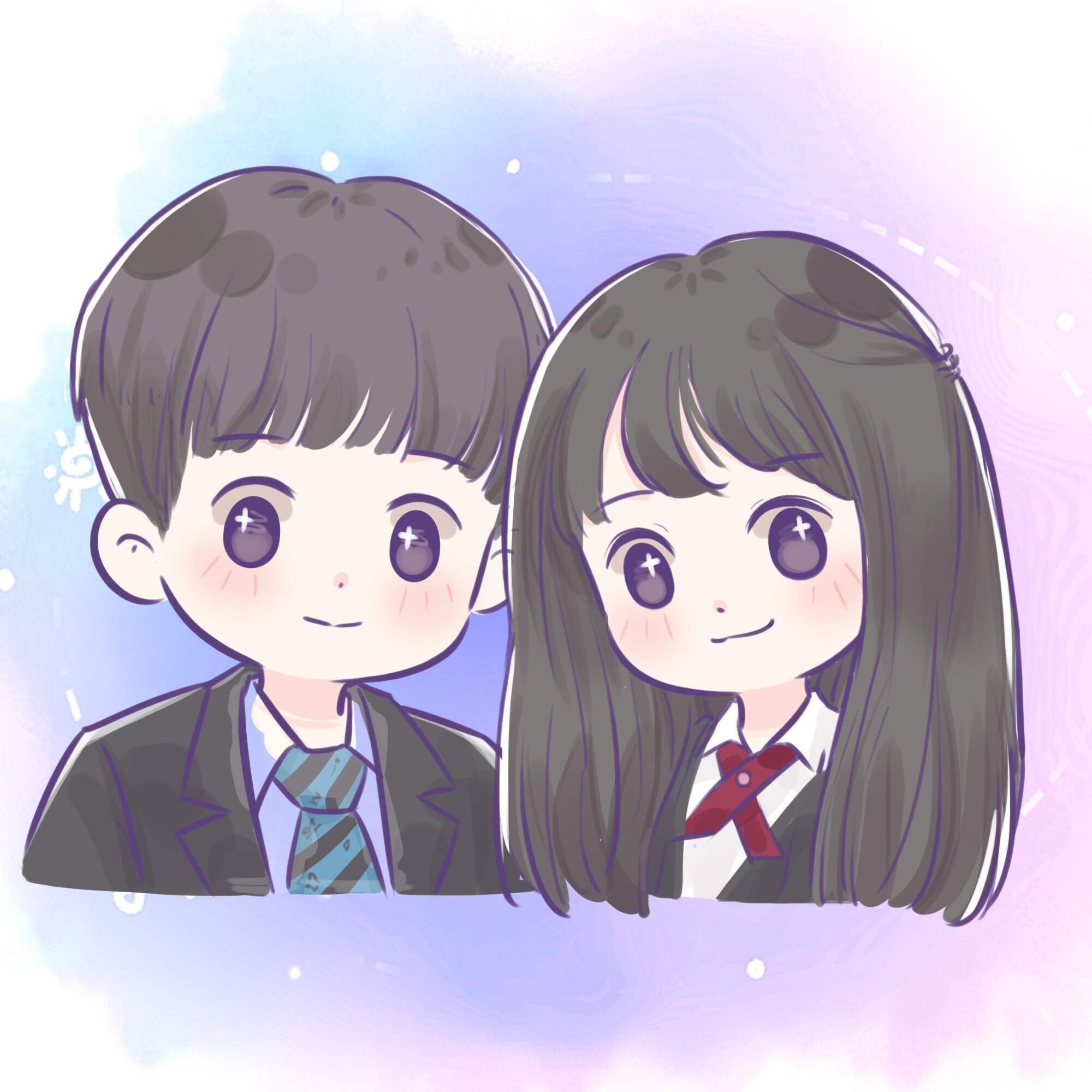 Custom Chibi Portrait Cute Anime Commission Illustration - Etsy