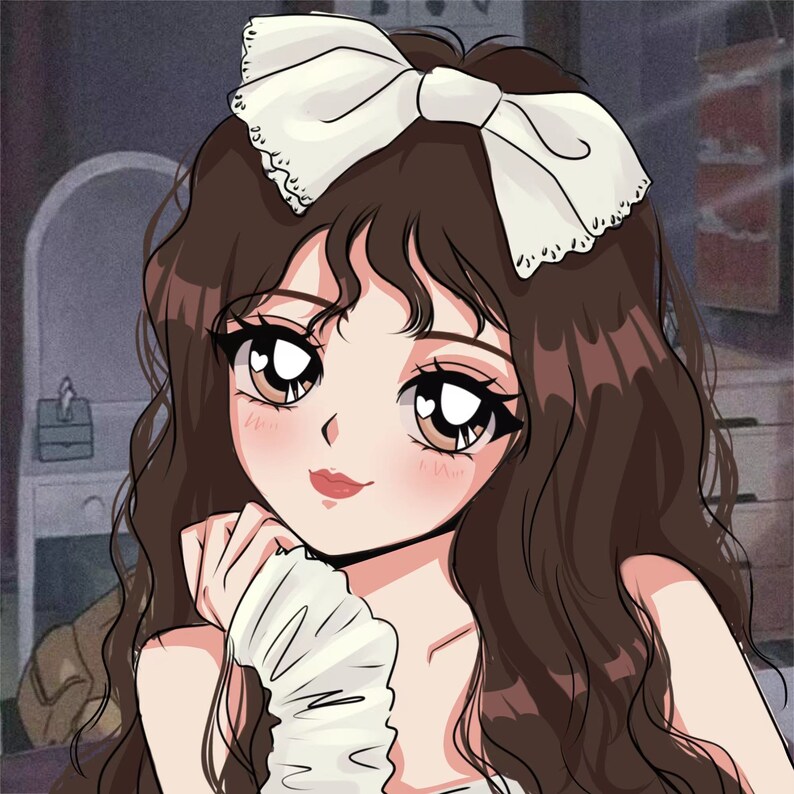 Custom Anime Portrait Cute Cartoon OC Commission Digital Art - Etsy España