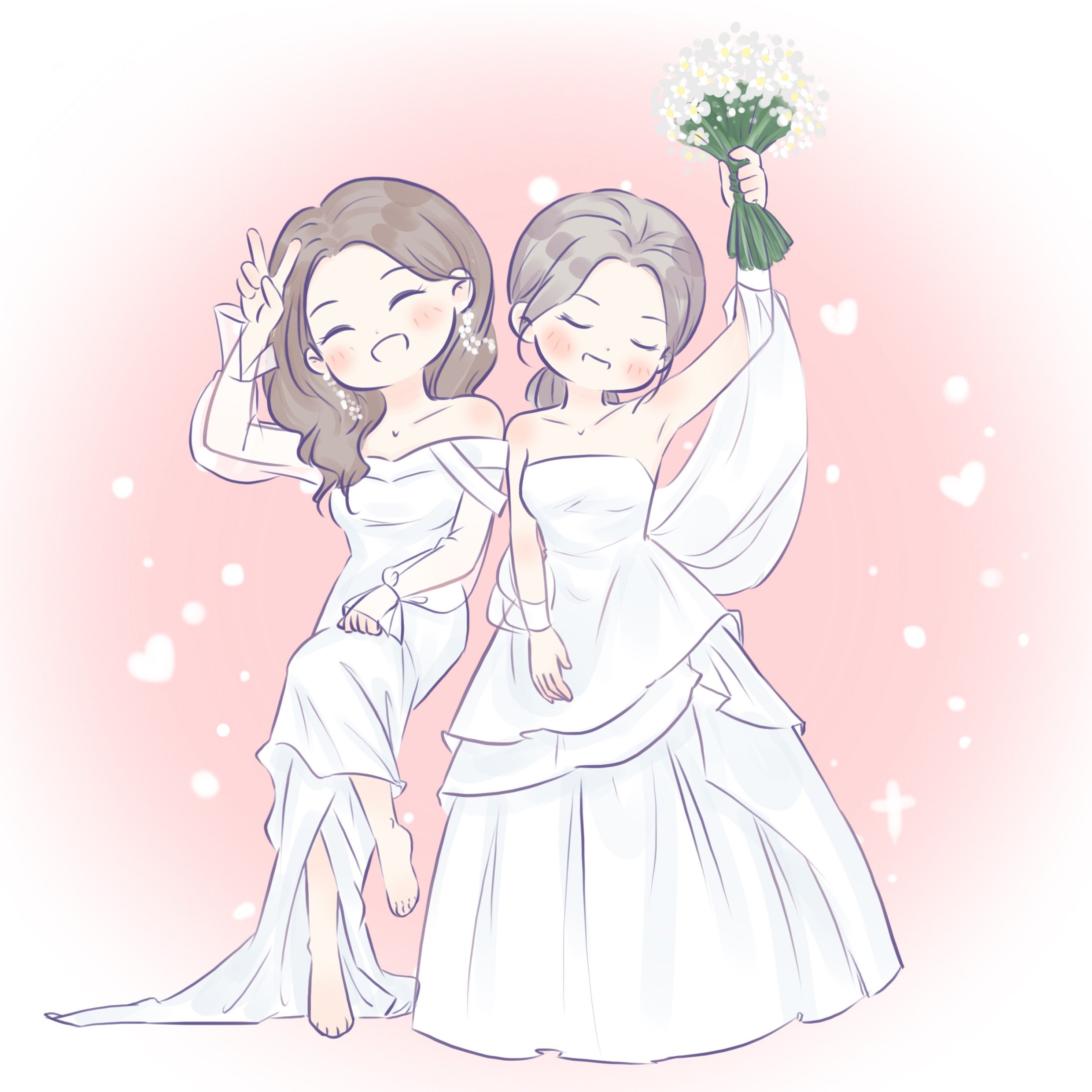 Custom Chibi Portrait Cute Anime Commission Illustration - Etsy