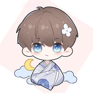 Custom Cute Chibi Portrait Couple Cartoon Art Illustration Commission ...