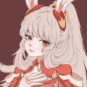 Custom Anime OC Commission Portrait From Photo Digital Art Twitch ...