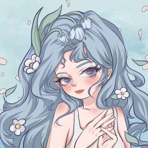 Custom Anime OC Commission Portrait From Photo Digital Art Twitch ...