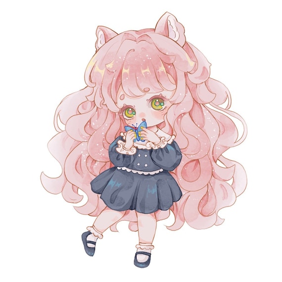 Chibi Anime Portrait Couple Illustration, Chibi Art, Custom Cute