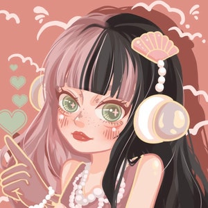 Custom Anime OC Commission Portrait From Photo Digital Art Twitch ...