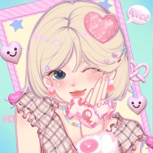 Custom Kawaii OC Portrait Cute Chibi Y2K Anime Cartoon Commission ...
