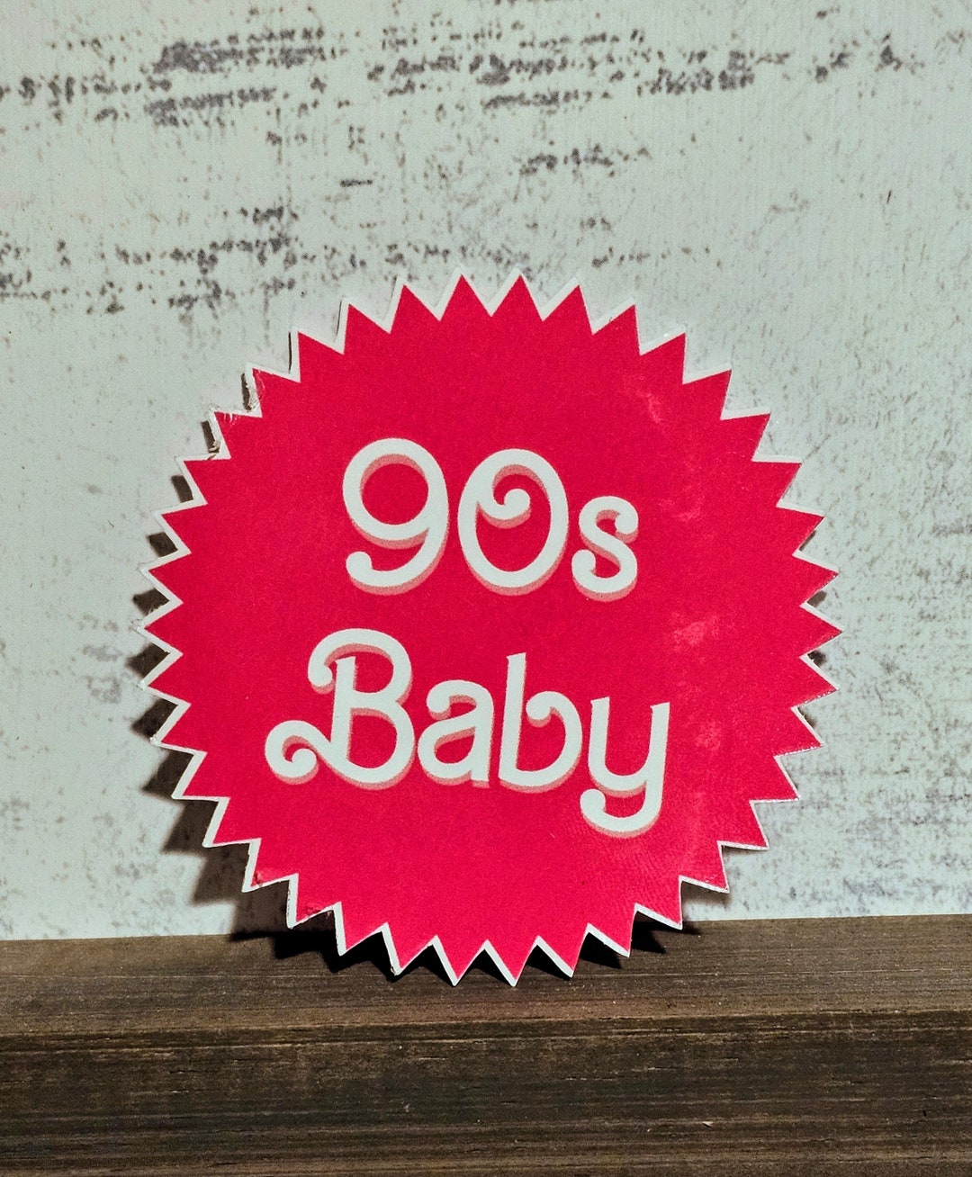 Retro Pink 90s Baby Vinyl Sticker | Nostalgic Sticker | Water Bottle or ...
