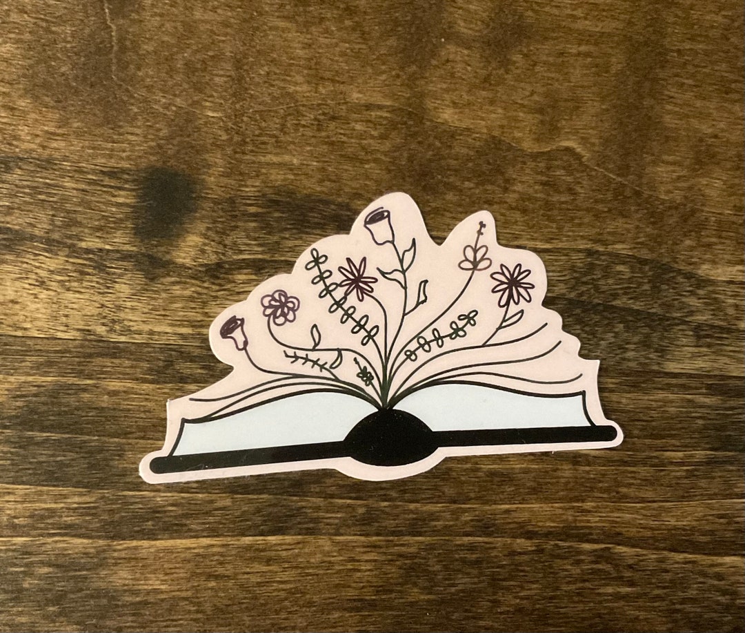 Books Help Us Grow Waterproof Vinyl Sticker | Book Nerd Sticker ...