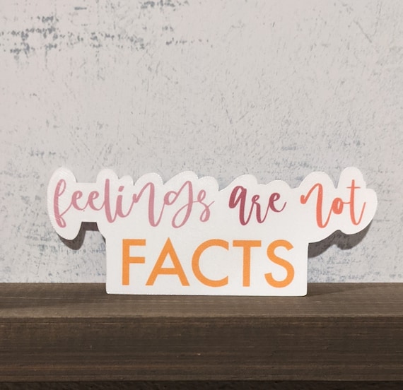Feelings Are Not Facts Mantra Sticker Water Bottle or | Etsy