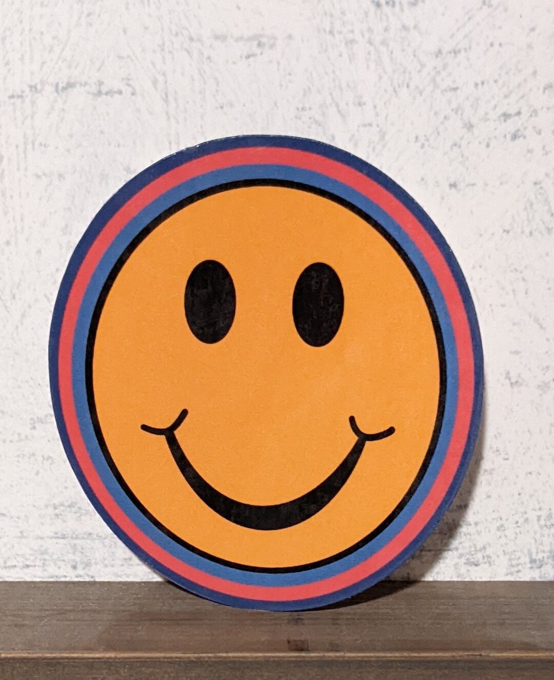 Retro Smiley Waterproof Vinyl Sticker | Smiley Face Sticker ...