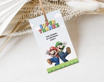 Super Mario Gift Tag Printable - Etsy